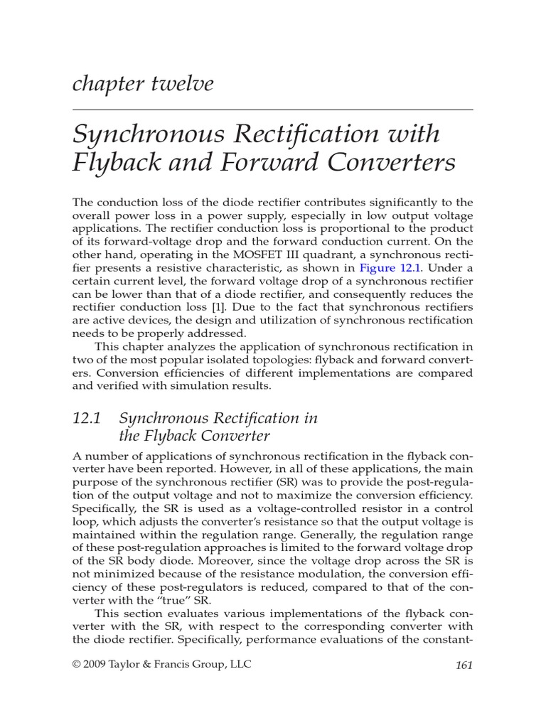 Synchronous Rectification With Flyback and Forward Converters | PDF ...