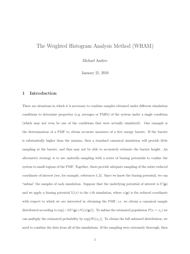 the-weighted-histogram-analysis-method-wham-michael-andrec-pdf