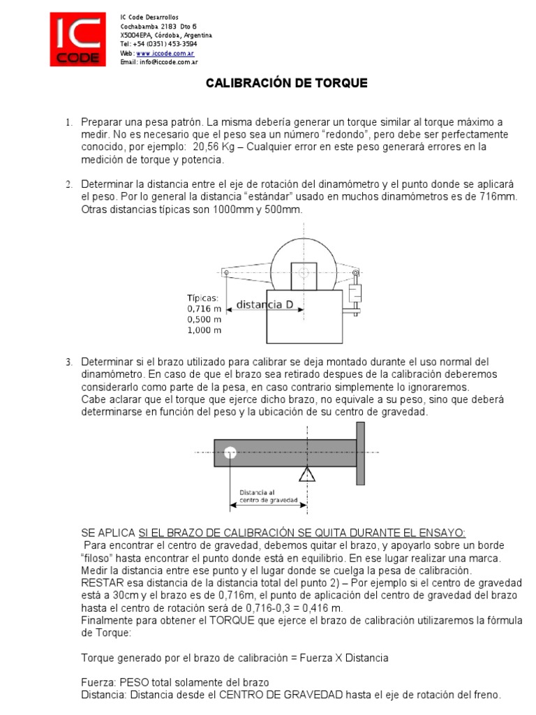 Calibración de Torque | PDF | Esfuerzo de torsión | Calibración