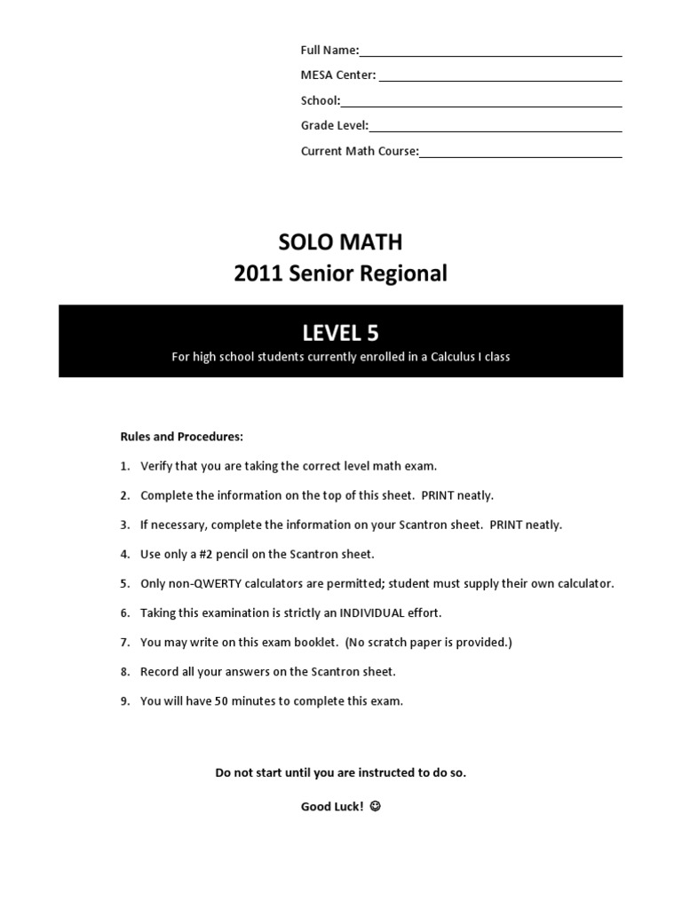 MESA Math Packlnklnnket | PDF