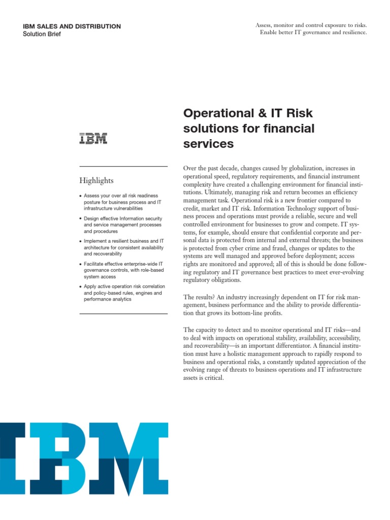 IBM Banking: Operational Risk Management | PDF | Operational Risk | Risk
