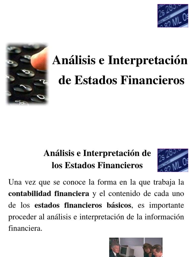 Presentacion de Analisis e Interpretacion de Estados Financieros | PDF | Estado financiero ...