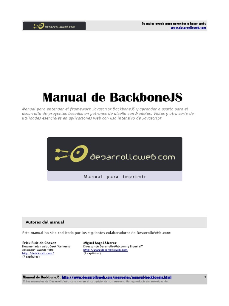 Manual Backbonejs | PDF | Script Java | Servidor web