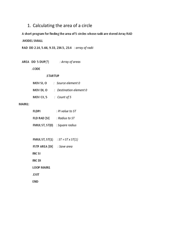 Calculating The Area of A Circle | PDF