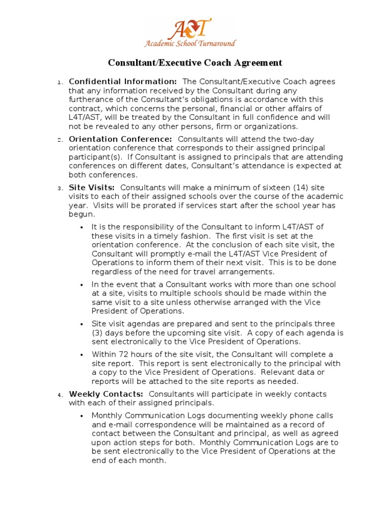 AST Consultant Contract Nov 2009 | PDF | Per Diem | Independent Contractor