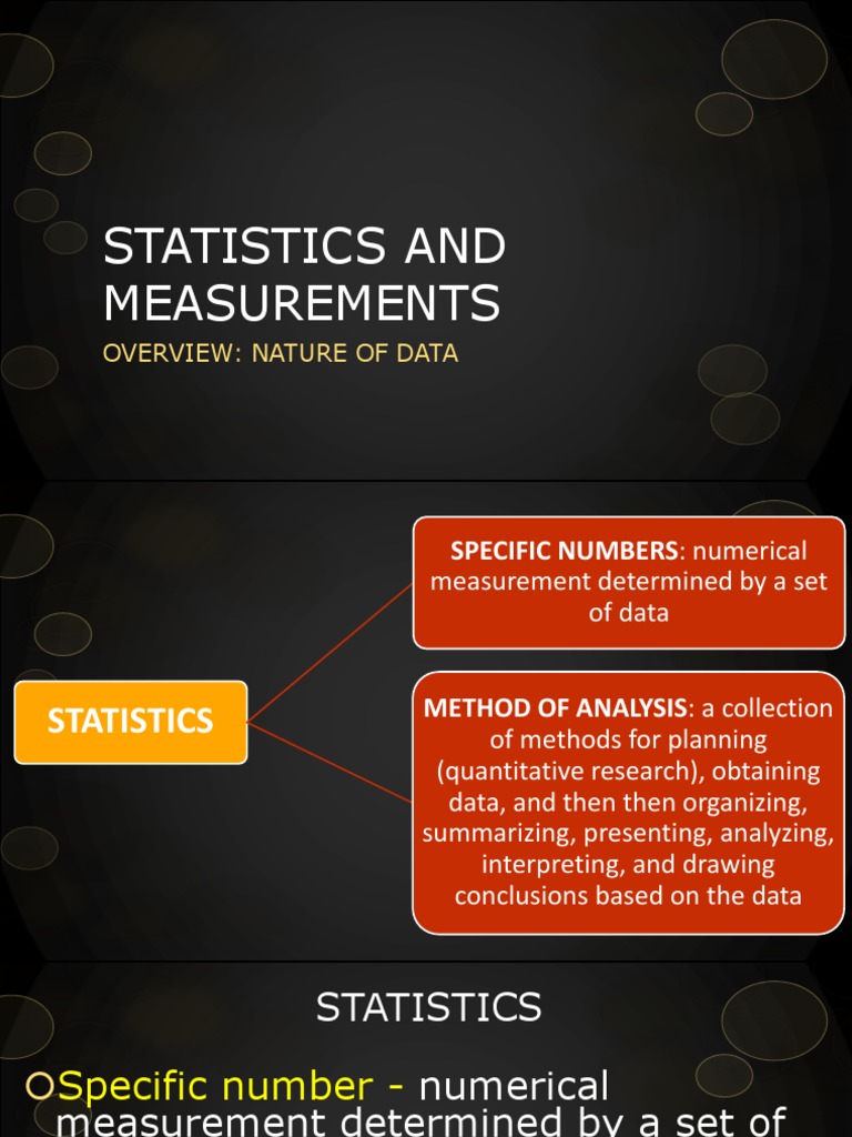 Overview and Nature of Data | PDF | Level Of Measurement | Quantitative ...