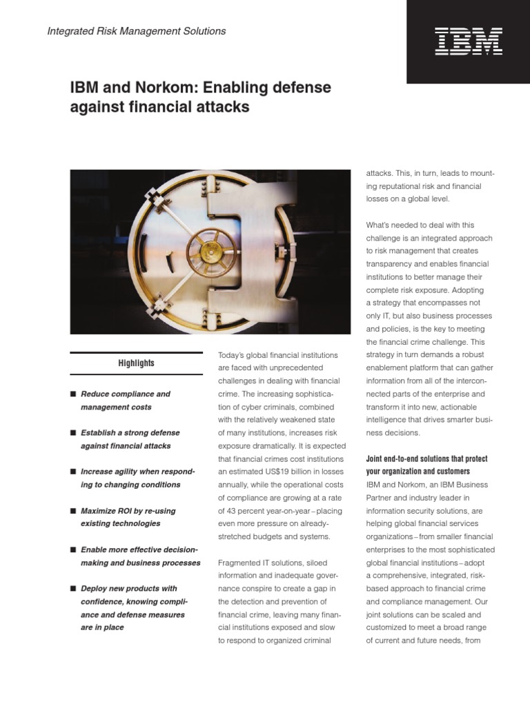 IBM Banking: IBM and Norkom Lead in Information Security Solutions ...