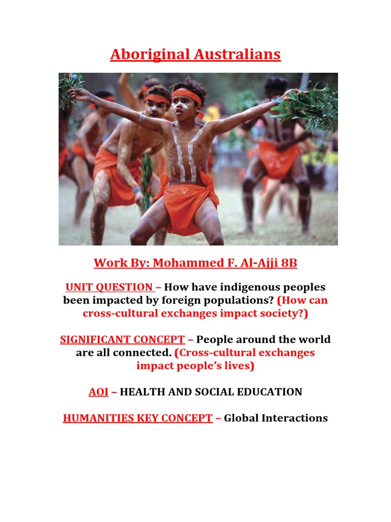 Aboriginal Australians Assessment Task | PDF | Indigenous Australians ...