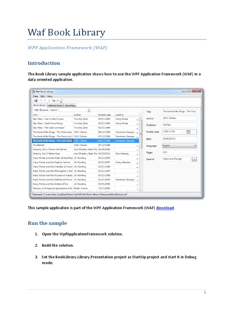 Bookwaf Book Library Library Pdf Extensible Application Markup Language Windows
