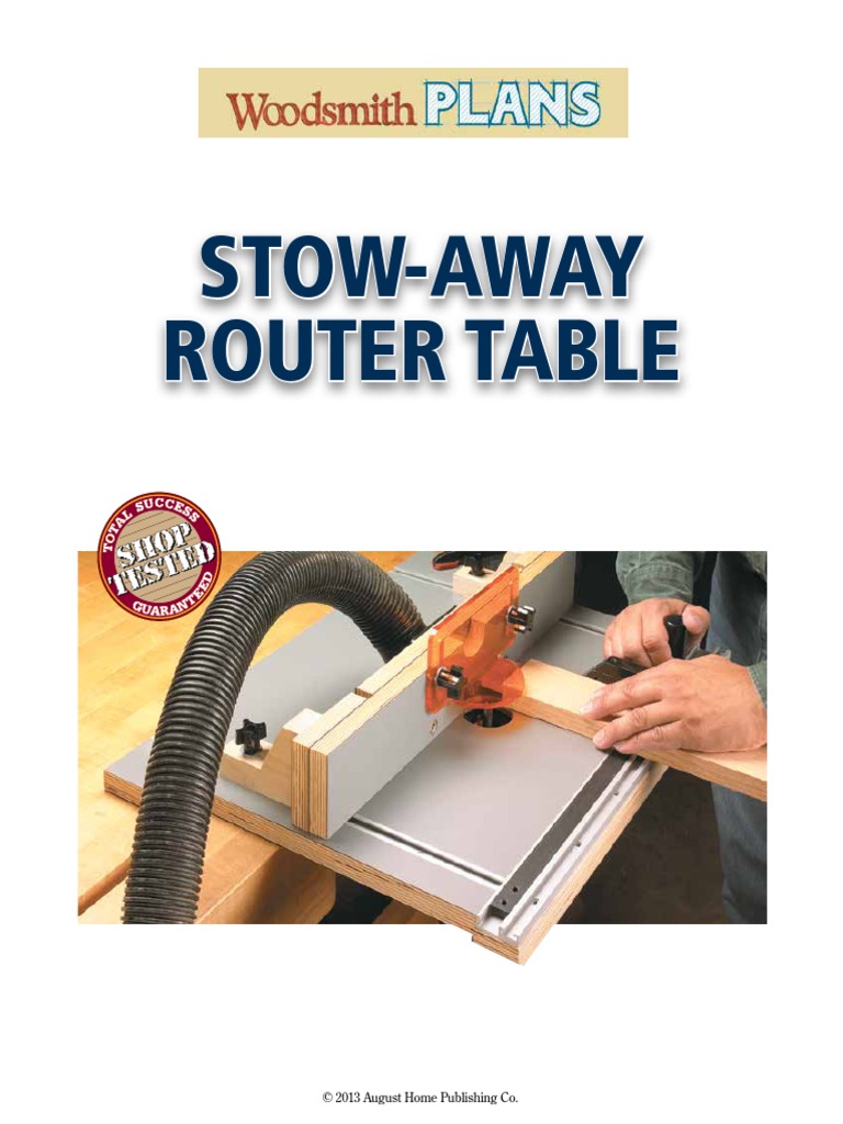 Stow Away Router Table | PDF | Electrical Connector | Woodworking