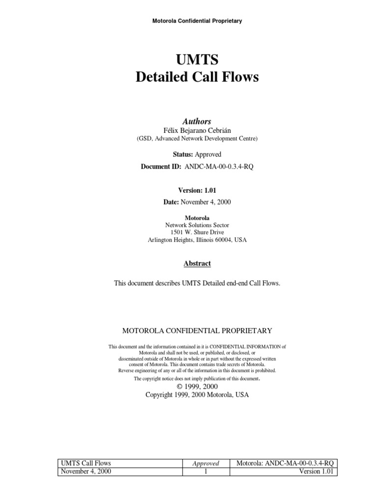 UMTS Call Flow | PDF | General Packet Radio Service | Computer Network