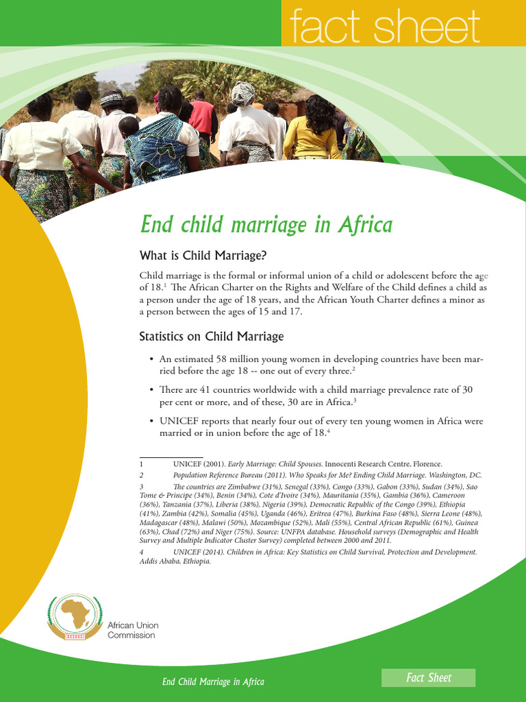Fact Sheet On Ending Child Marriage | PDF | Child Marriage | Female ...