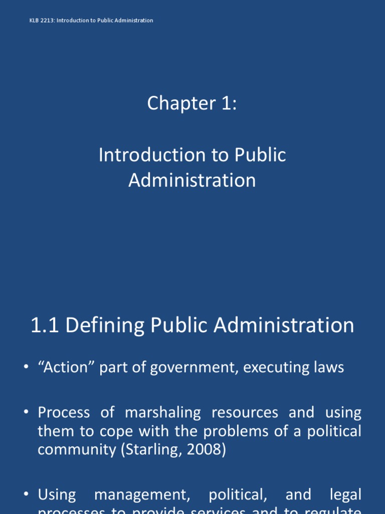 Chapter 1 - Introduction To Public Administration-280214 - 093532 | PDF | Public Administration ...