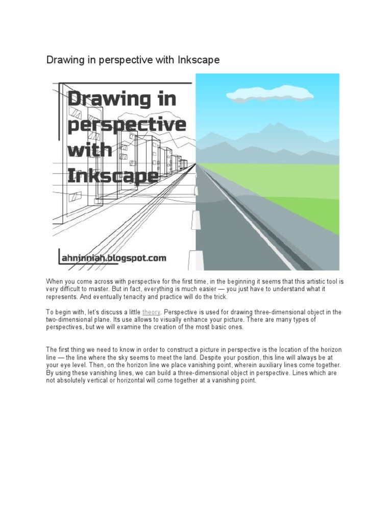 Drawing in Perspective With Inkscape | PDF | Perspective (Graphical ...