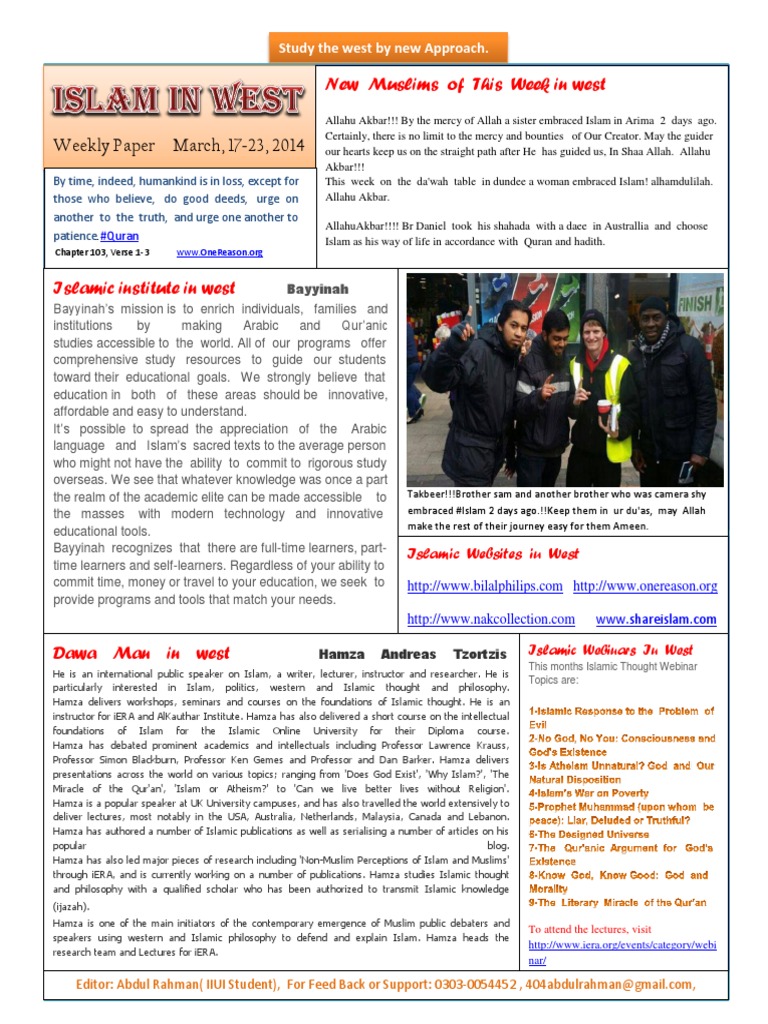 Islam in West | PDF | Islamic Philosophy | Takbir