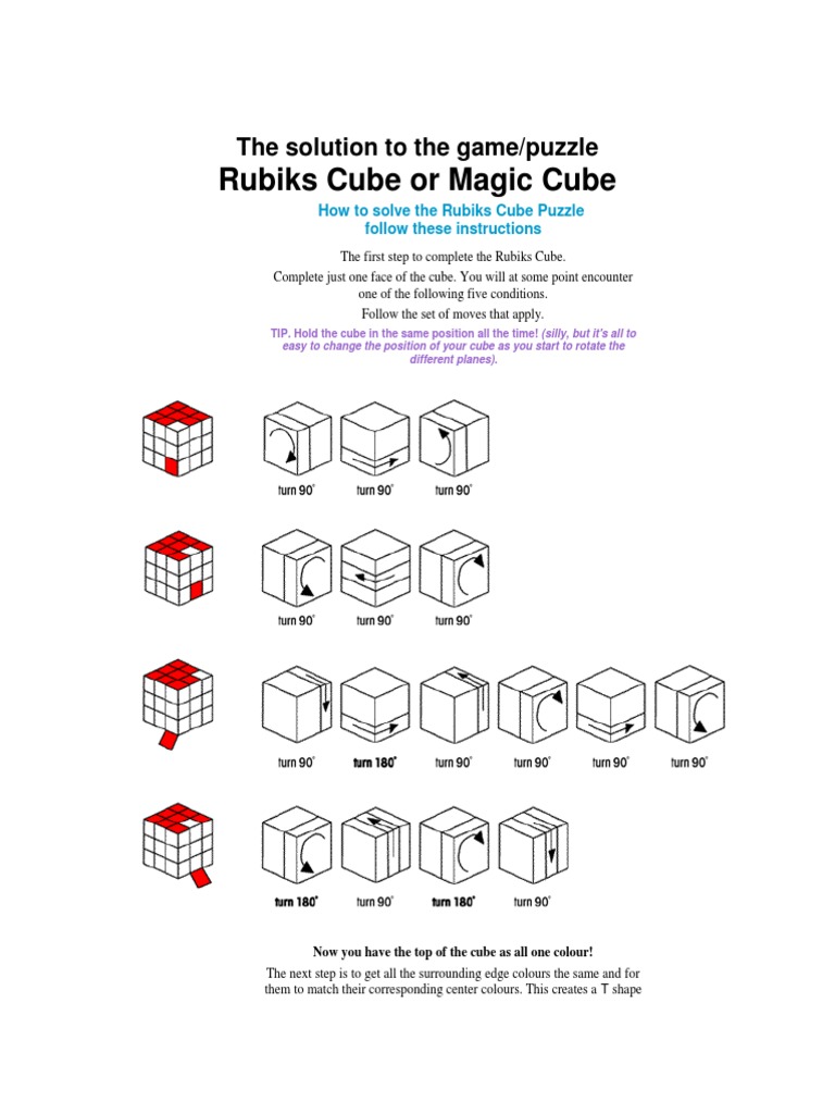 Rubiks Cube Method | PDF | Teaching Mathematics | Science