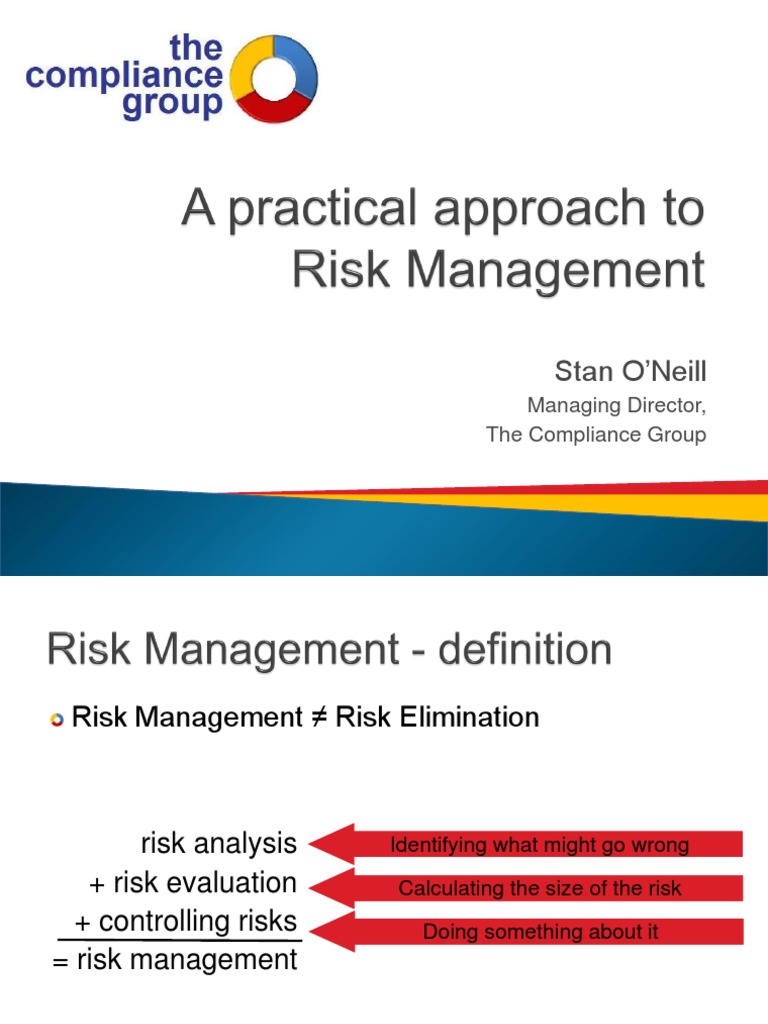 A Practical Approach To Risk Management Stan O Neill | PDF | Risk ...