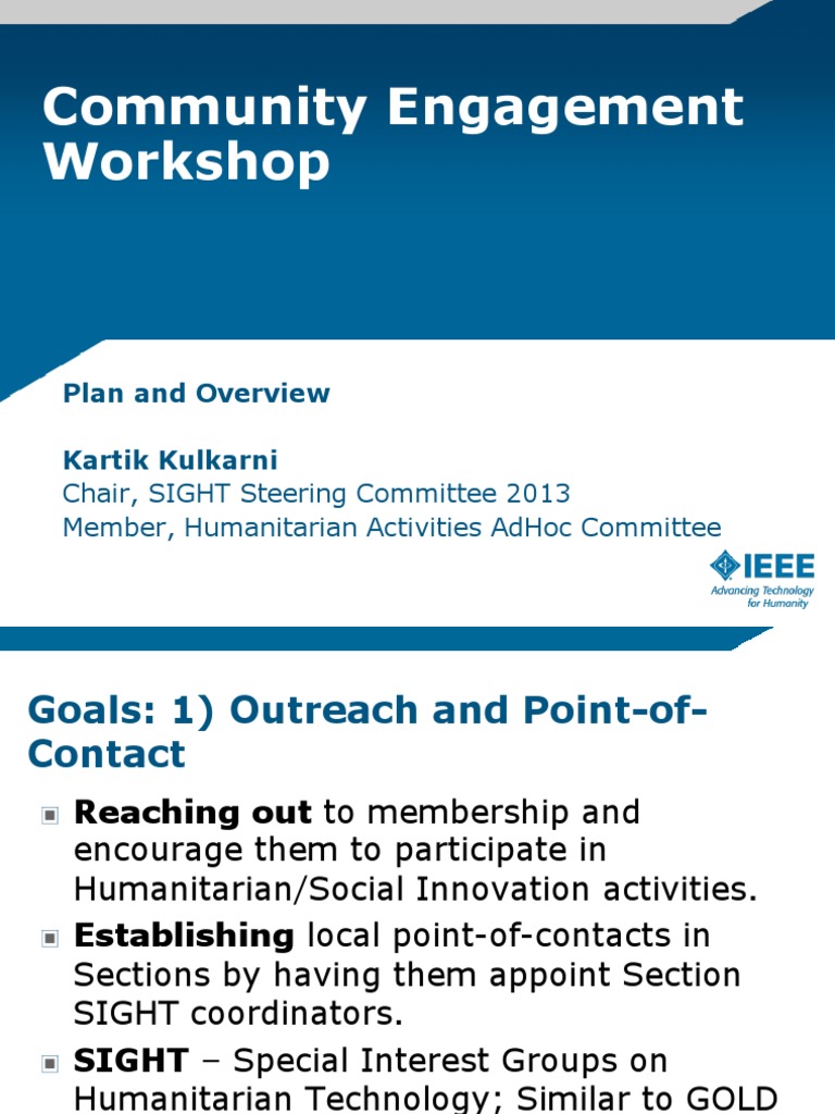 Community Engagement Workshop Plan | PDF | Learning | Science
