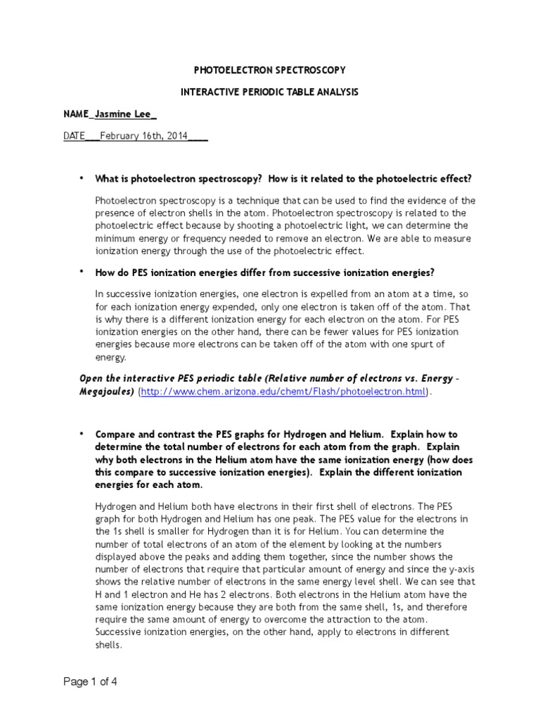 PES Sheet | PDF | Atomic Orbital | Electron Configuration