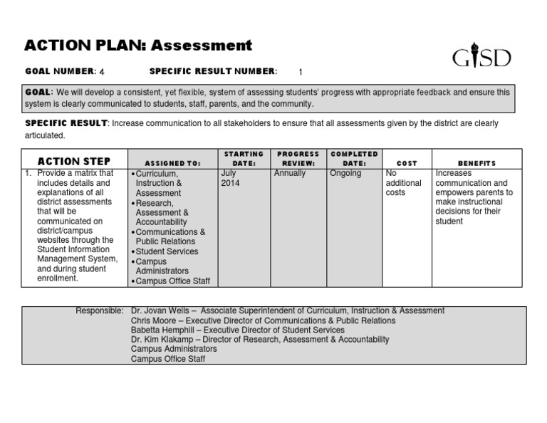 Student Assessment Communication Plan | PDF | Business