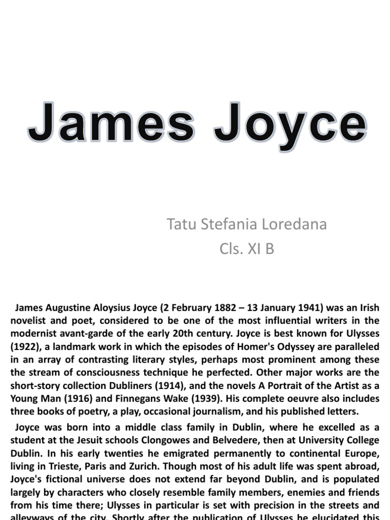 James Joyce | PDF | James Joyce | Ulysses (Novel)