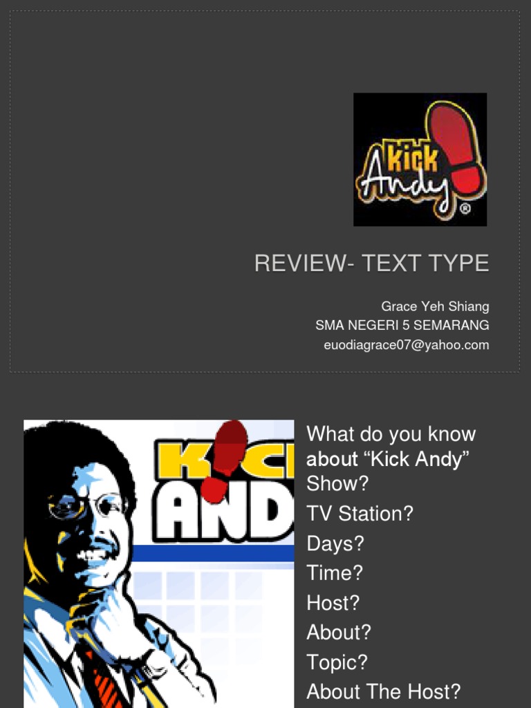 Review - Text Type (Kick Andy) | PDF | The Twilight Saga (Film Series ...