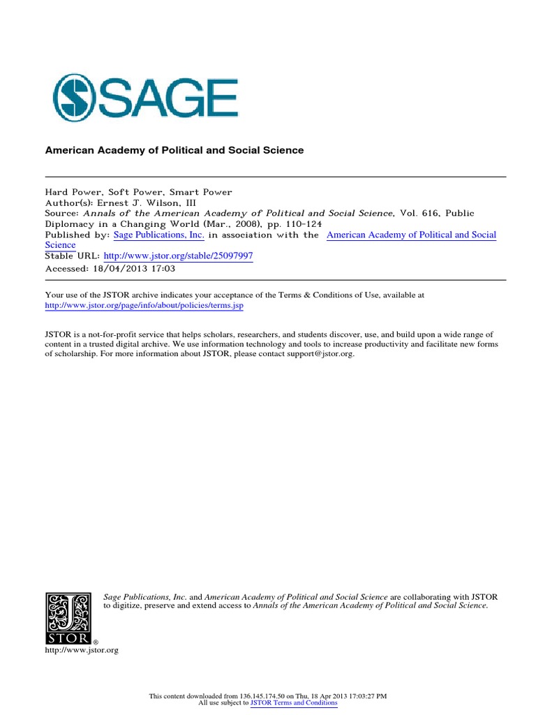 Hard Power, Soft Power and Smart Power | PDF | Leadership | Government