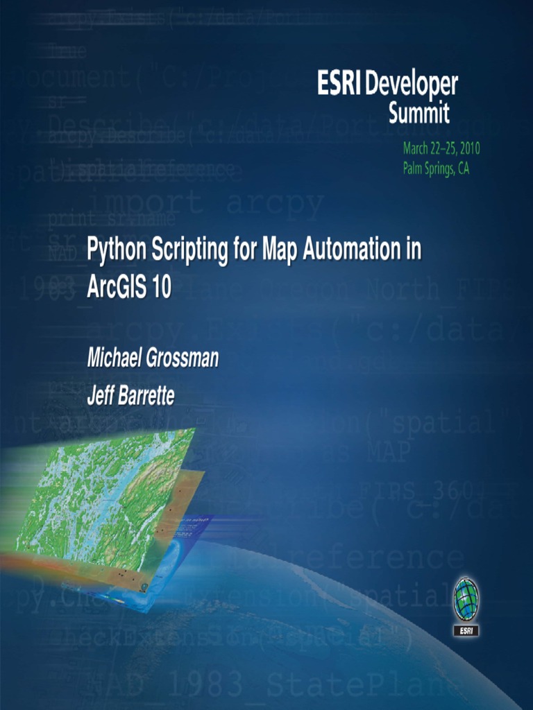 Python Scripting For Map Automation In Arcgis 10 Pdf