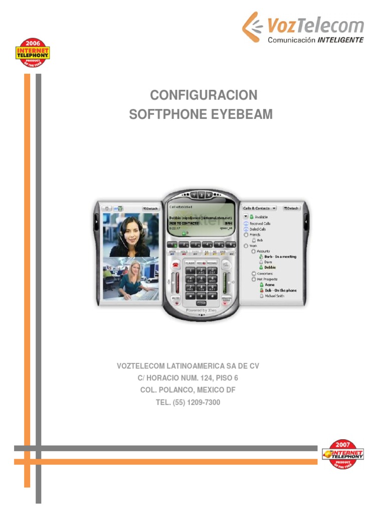 Configuración Softphone EyeBeam | PDF | Tecnología de medios | Internet