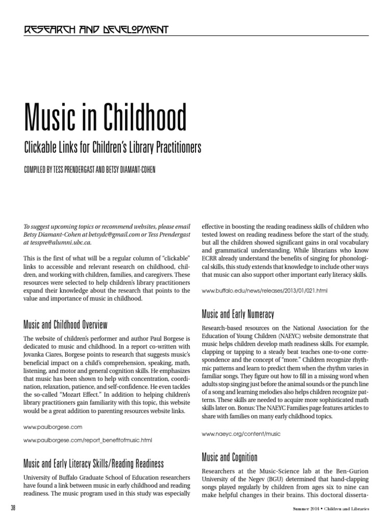 Music in Childhood: Clickable Links For Children's Library ...