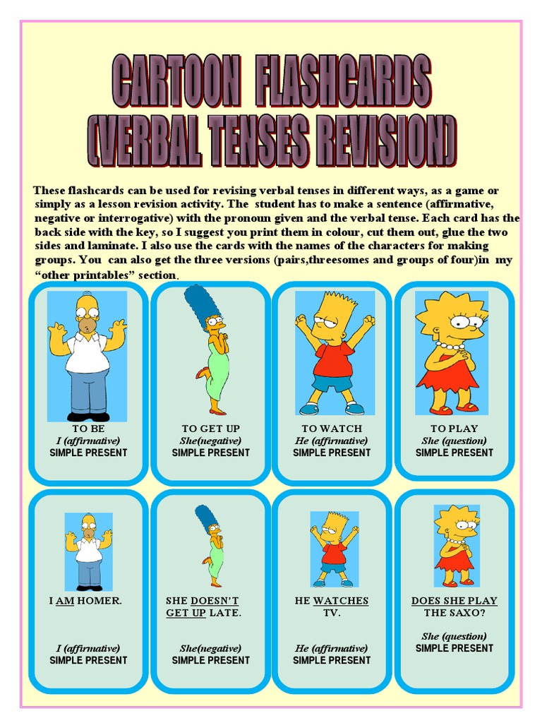 Present Continuous Flashcards | PDF | Morphology | Linguistics