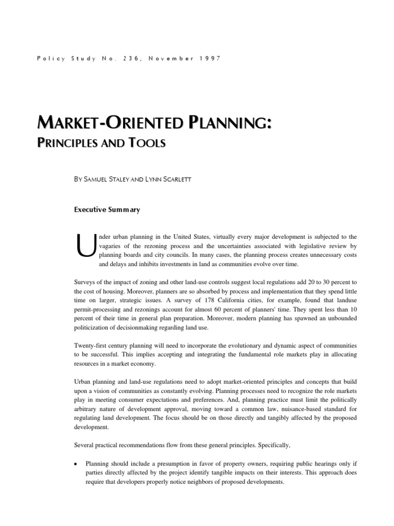 a1ef59e1735a02906d93c5b86b8dde82 | PDF | Zoning | Market Economy