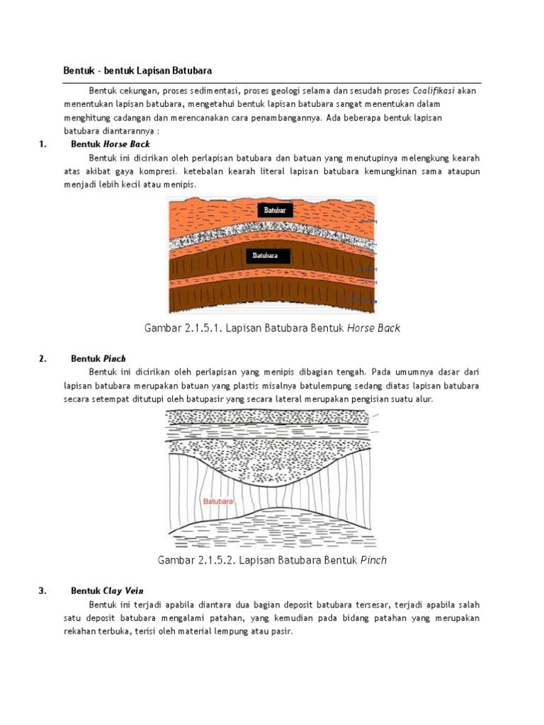 Bentuk dan Karakteristik Lapisan Batubara | PDF