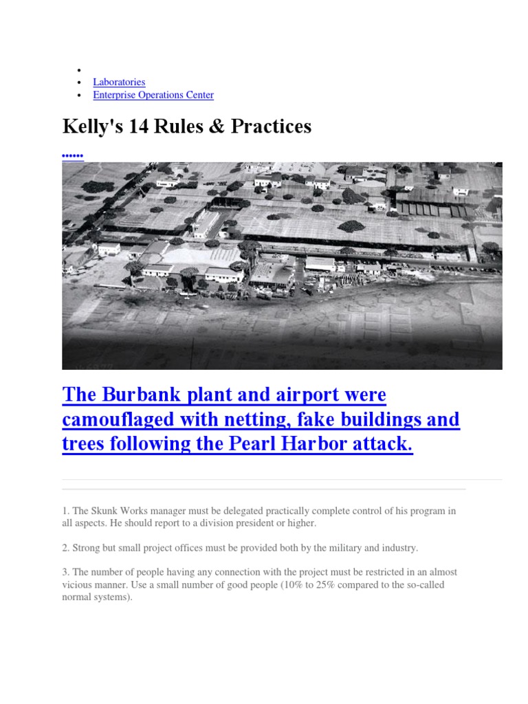 Kelly Johnson 14 Rules | PDF | Specification (Technical Standard ...