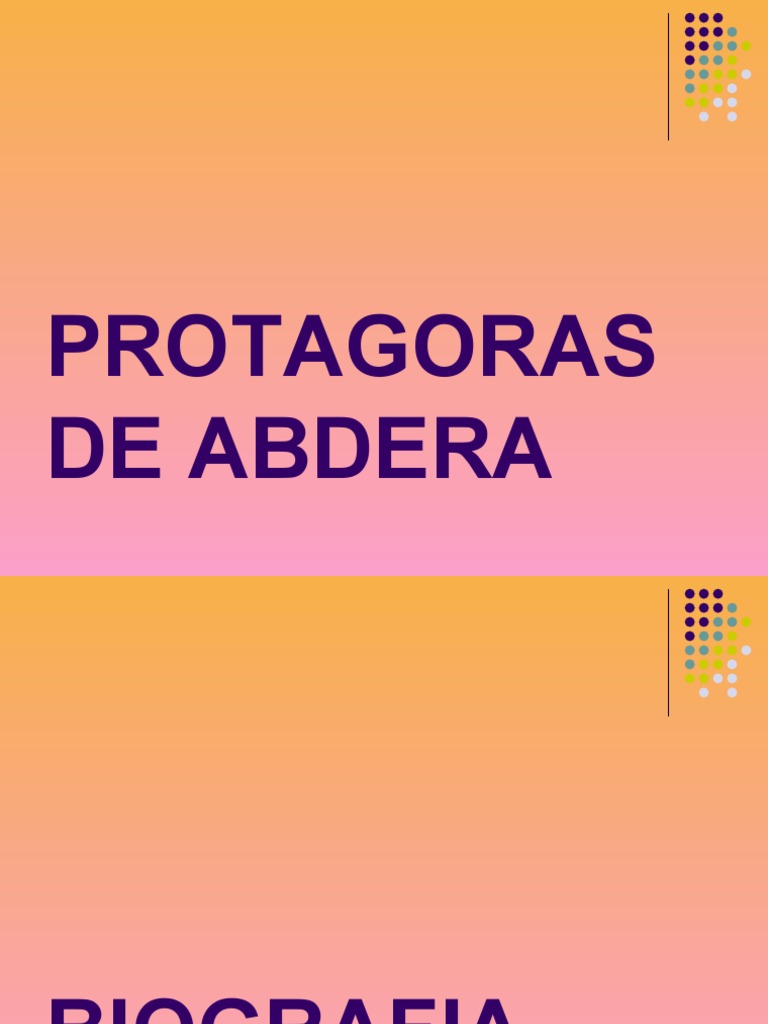 Protagoras de Abdera | PDF