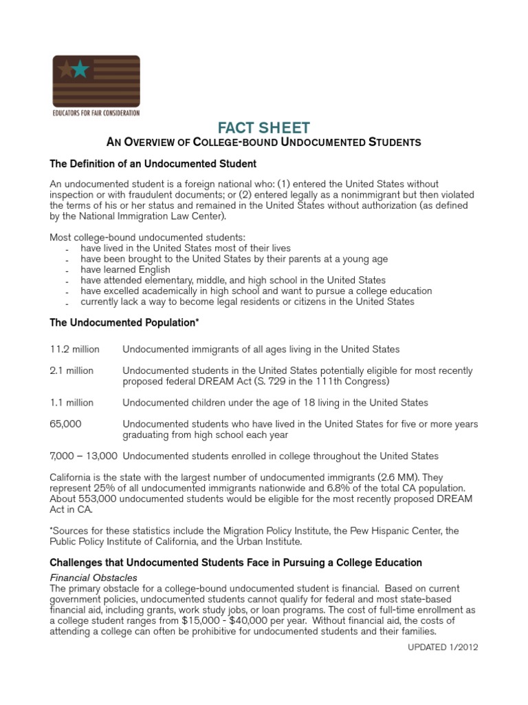 Fact Sheet: A O C - U S | PDF | Undocumented Students In The United ...
