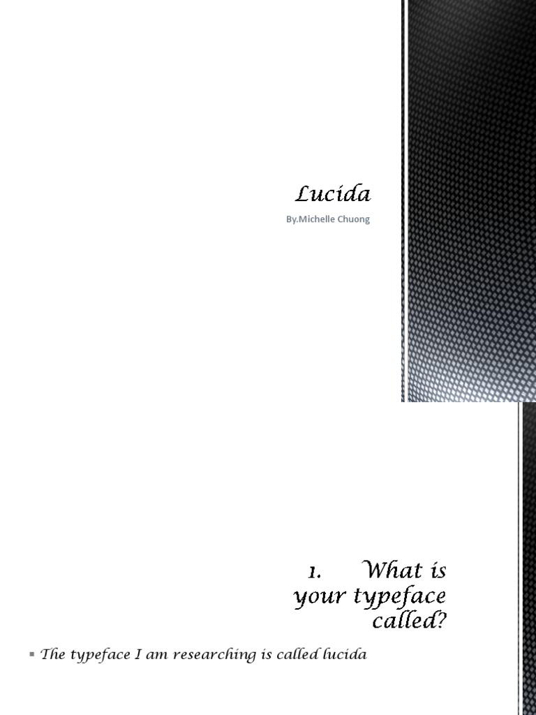 Overview of Lucida Typeface Styles | PDF