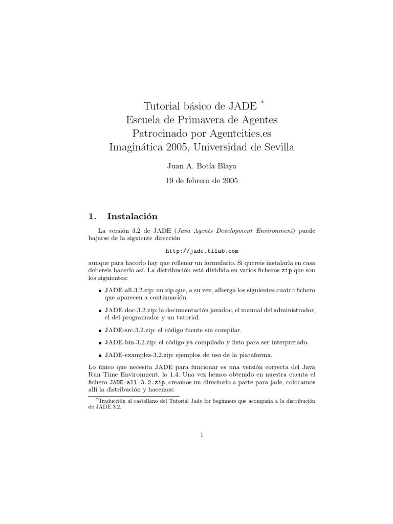 Jade Basico | PDF | Java (lenguaje de programación) | Oferta (economía)