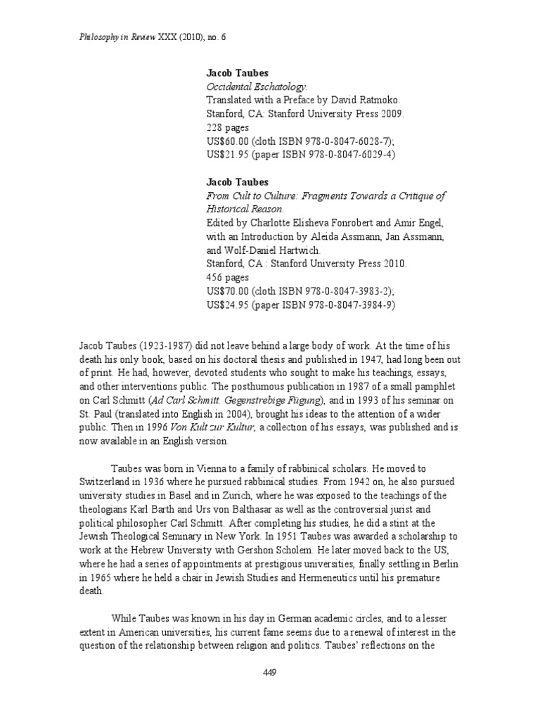 Jacob Taubes | PDF