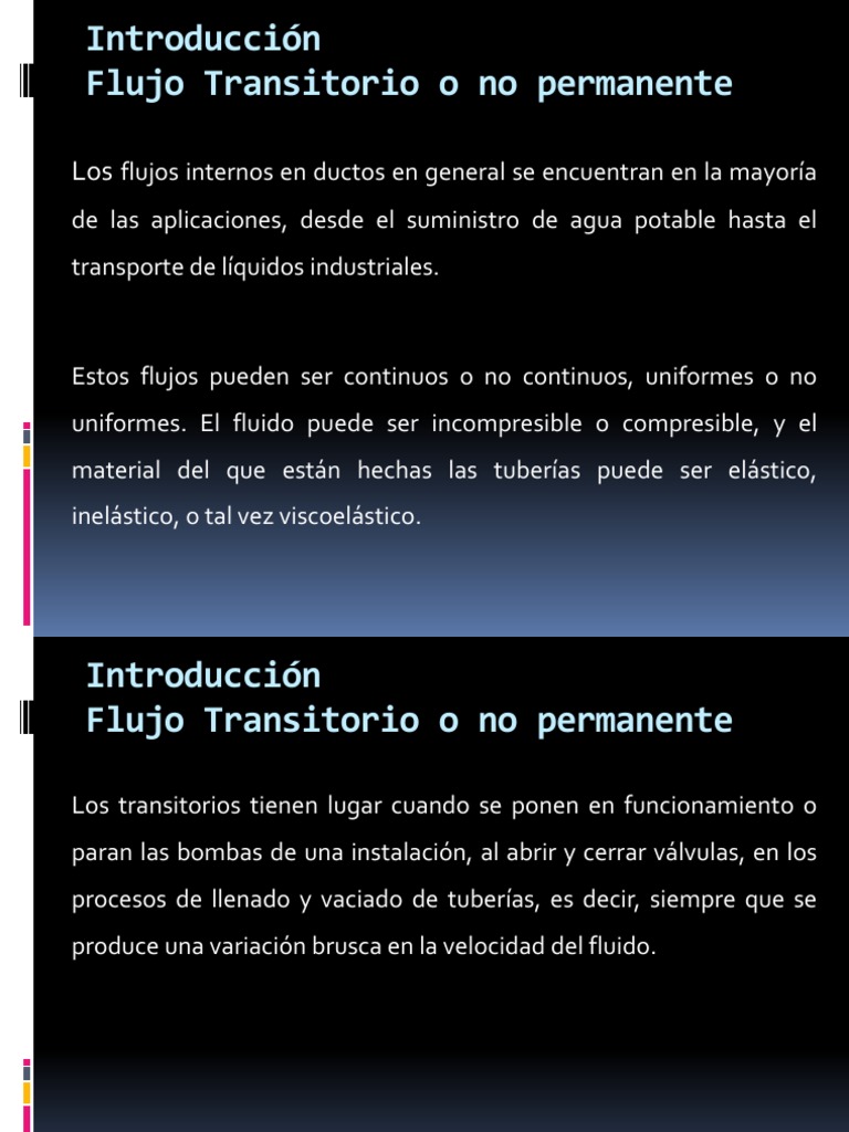 Flujo Transitorio | PDF | Bomba | Presión