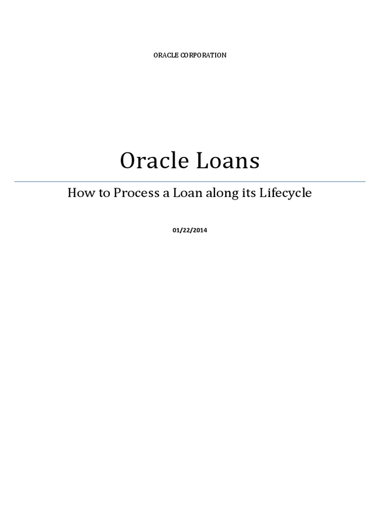 How To Process A Loan Along Its Lifecycle | Download Free PDF | Loans ...