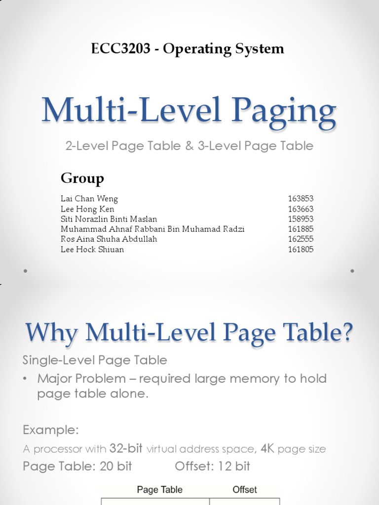 Multi Level Paging | PDF