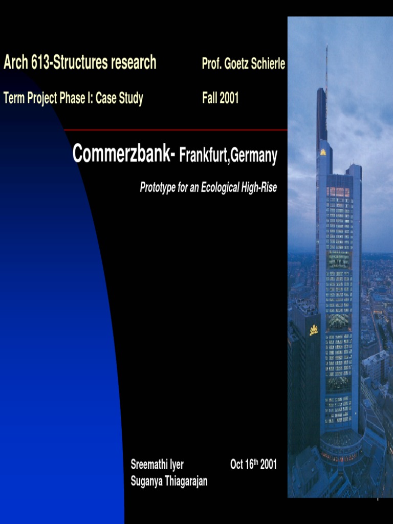 Commerzbank Tower: An Ecological High-Rise | PDF