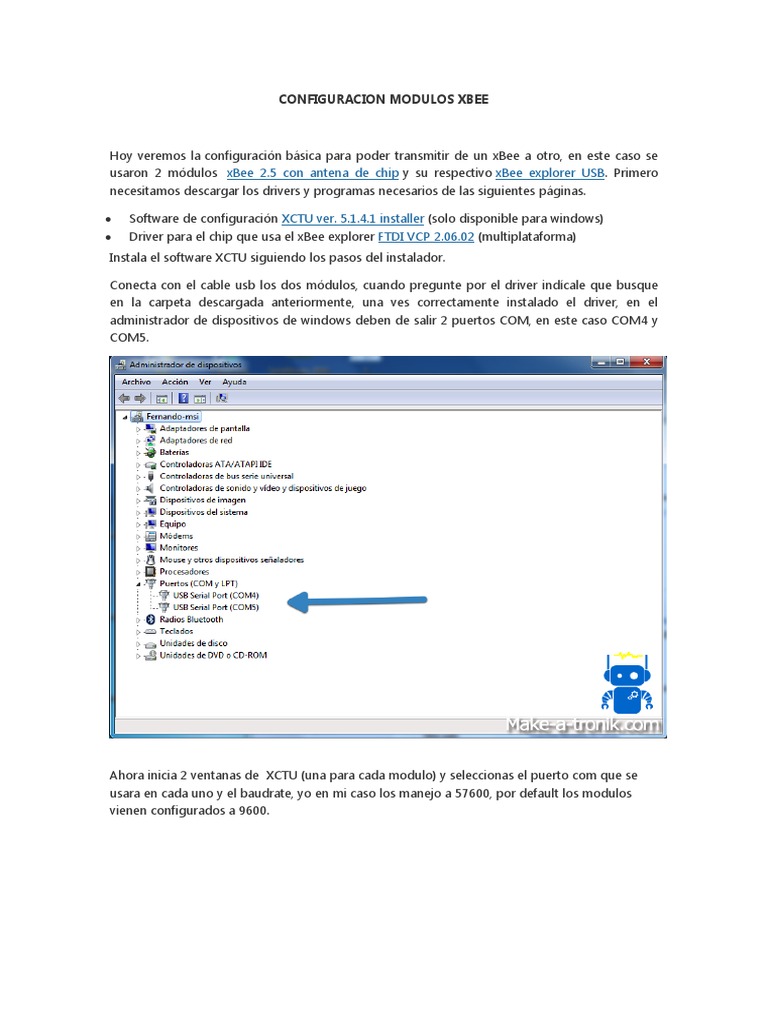 Configuracion Xbee | PDF | Arduino | Microcontrolador