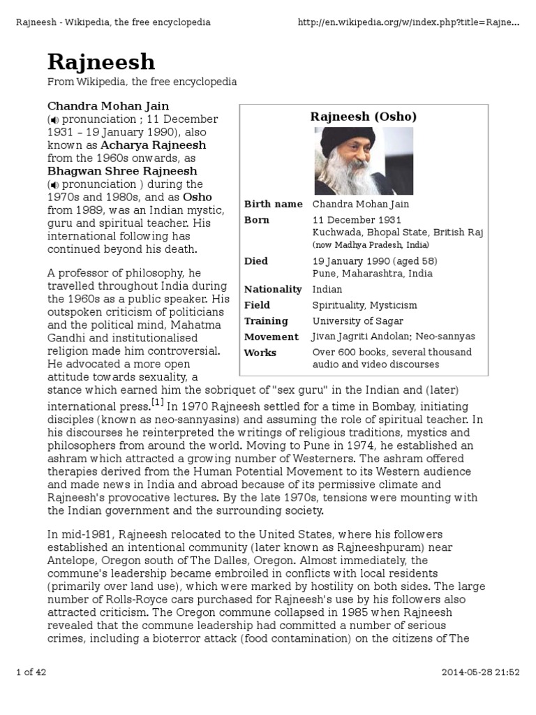 Rajneesh | Rajneesh | Religion And Belief
