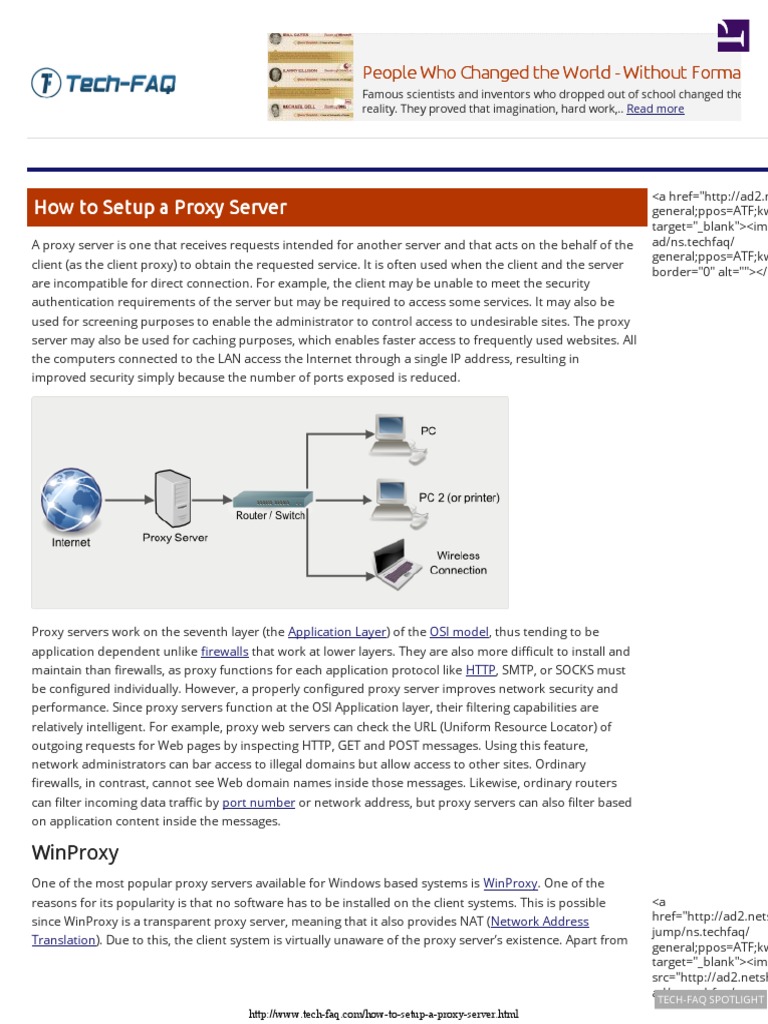 How To Setup A Proxy Server | PDF | Proxy Server | Firewall (Computing)