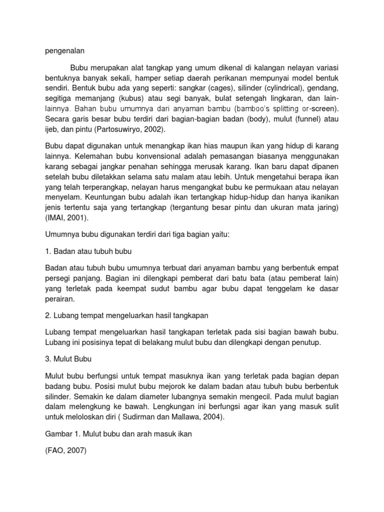Panduan Praktis Penggunaan Bubu | PDF | Ilmu Sosial | Griya & Taman