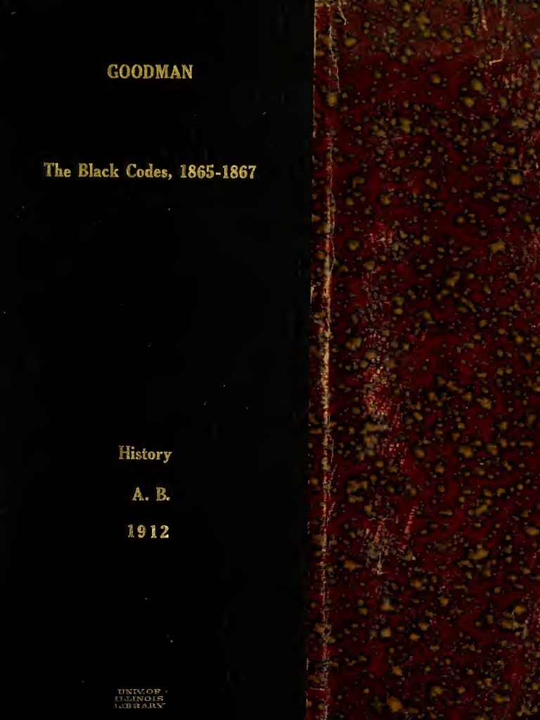 Analysis of Black Codes (1865-1866) | PDF | Reconstruction Era | Fine ...