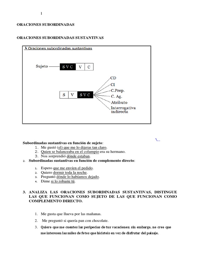 Oraciones Subordinadas | PDF | Lingüística | Estilo (ficción)