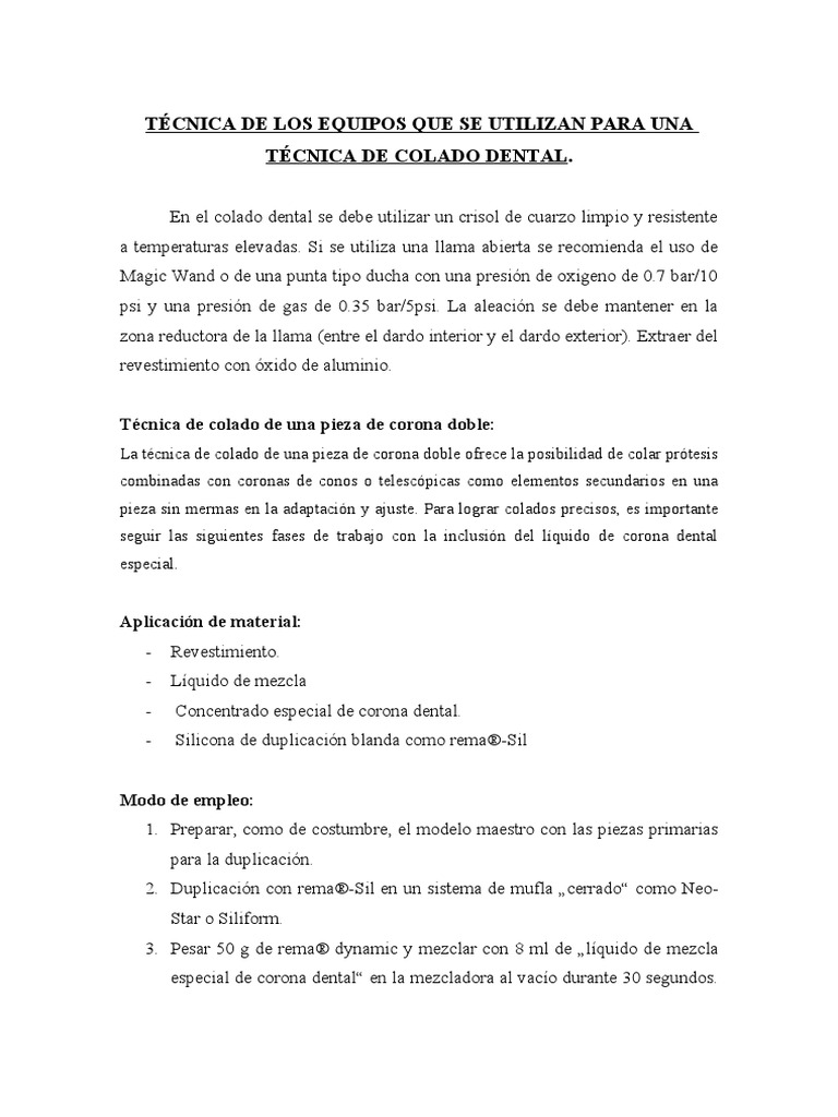 Colado Dental | PDF | Aleación | Aluminio
